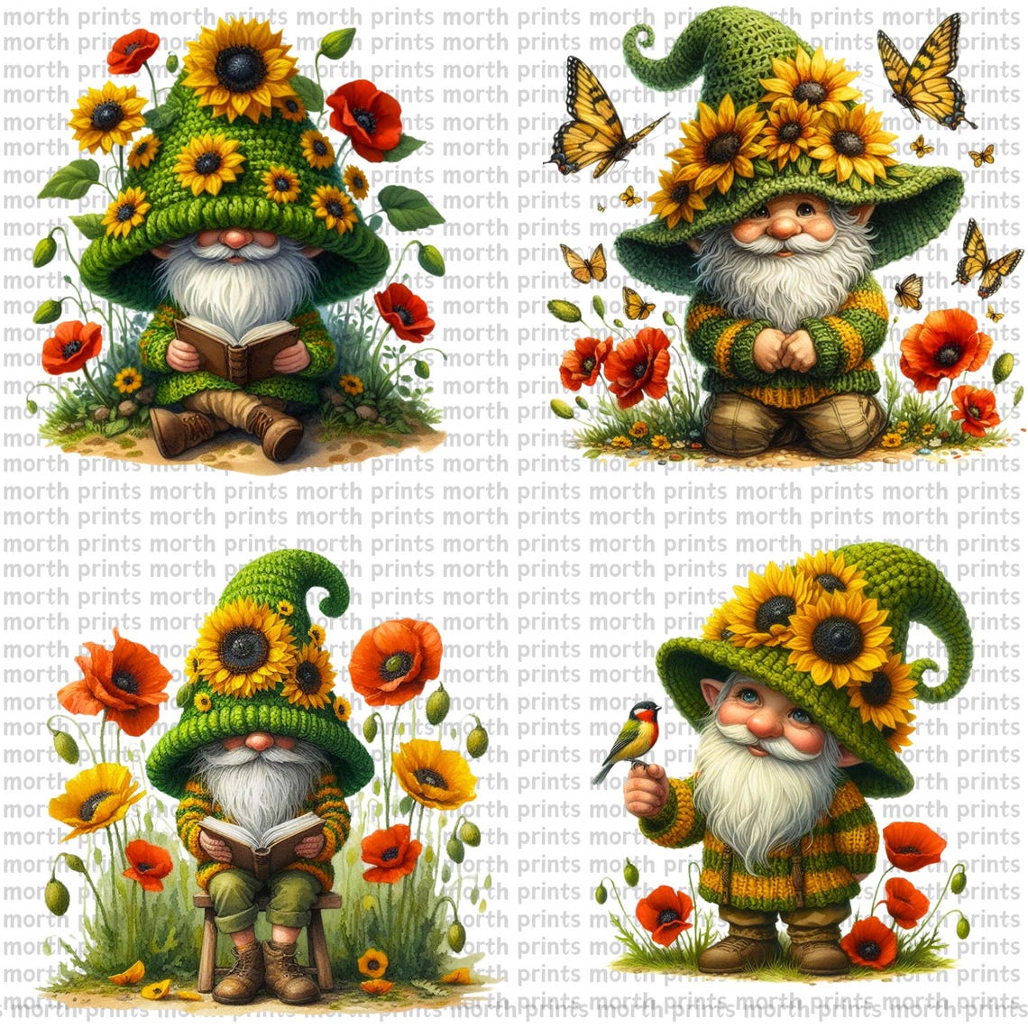 27 PNG Green Gnomes Clipart Cute Gnome, Spring Gnome, Garden Gnomes ...