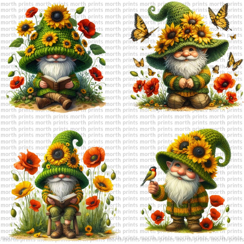 27 PNG Green Gnomes Clipart Cute Gnome, Spring Gnome, Garden Gnomes ...