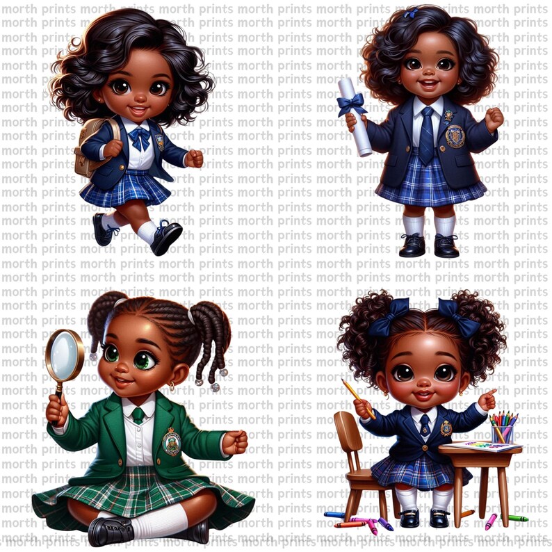 Chibi School Girl Clipart PNG, Cute Student With Backpack, Back to ...