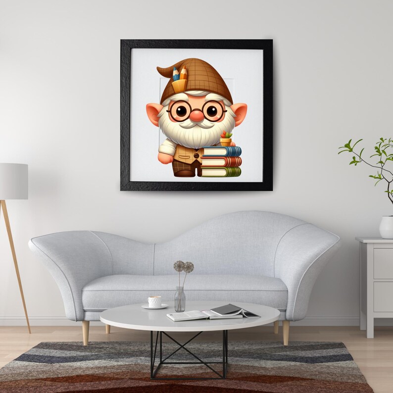 Teacher Gnome Clipart, Back to School PNG, Classroom Teacher Stickers ...
