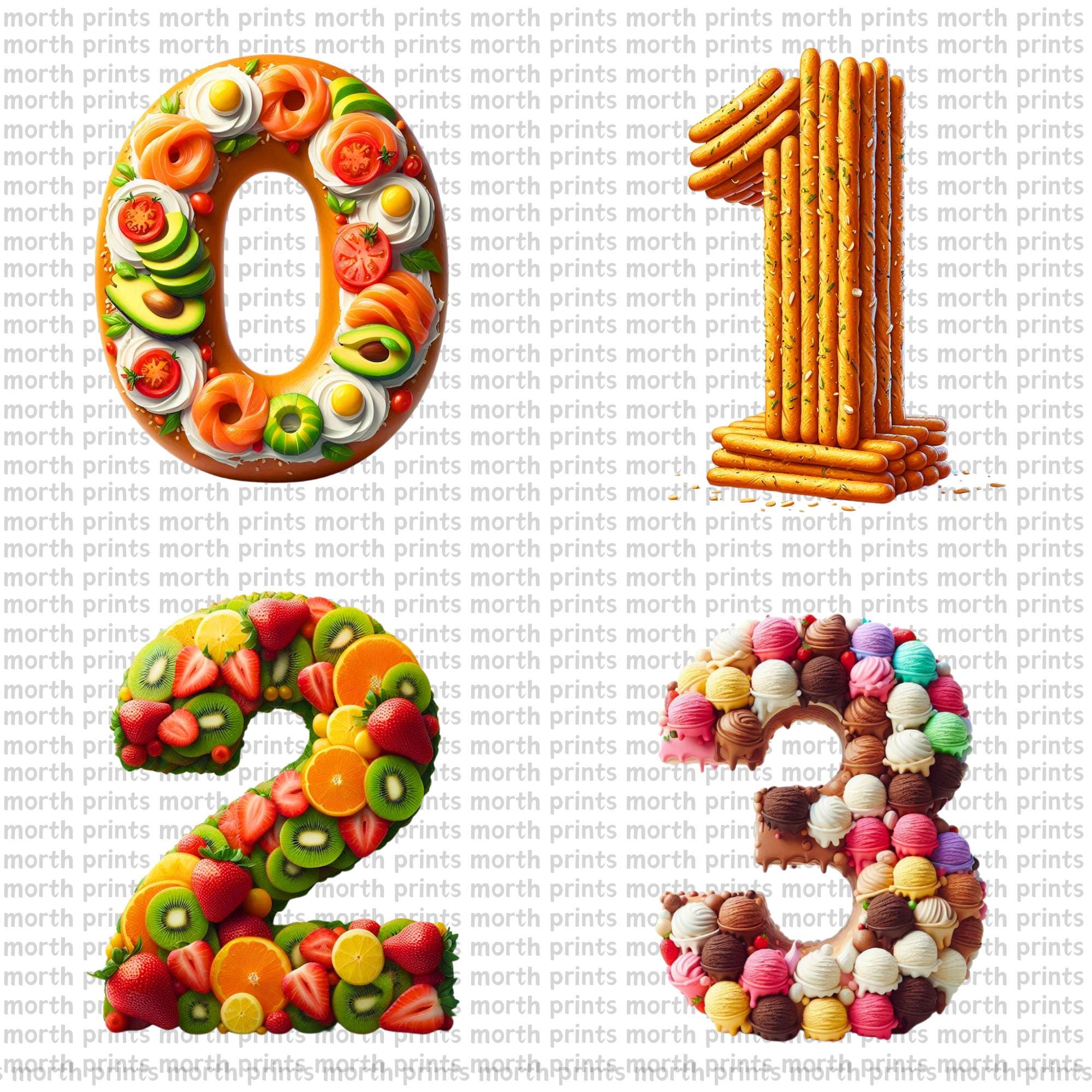 Food Alphabet Clipart PNG, Cute A–Z Letters With Fruits & Snacks, 38 ...