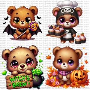 41 PNG Halloween Bear Clipart Cute Animals, Halloween Clipart, Clipart ...