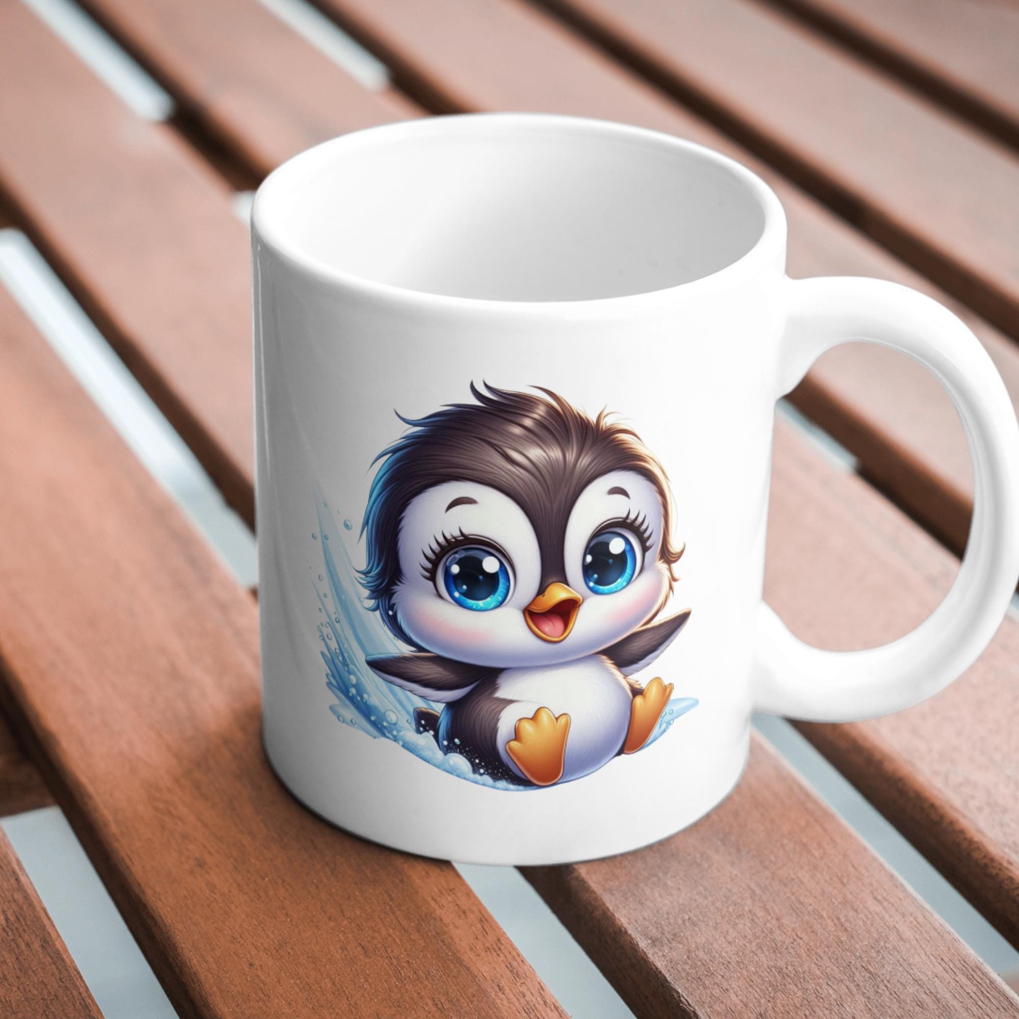 Baby Penguin Clipart, Cute Winter Penguins PNG, Snowy Cartoon Birds for ...