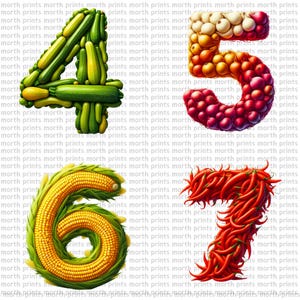 Vegetable Alphabet Clipart PNG, Veggie A–Z Letters, 38 PNG Files ...