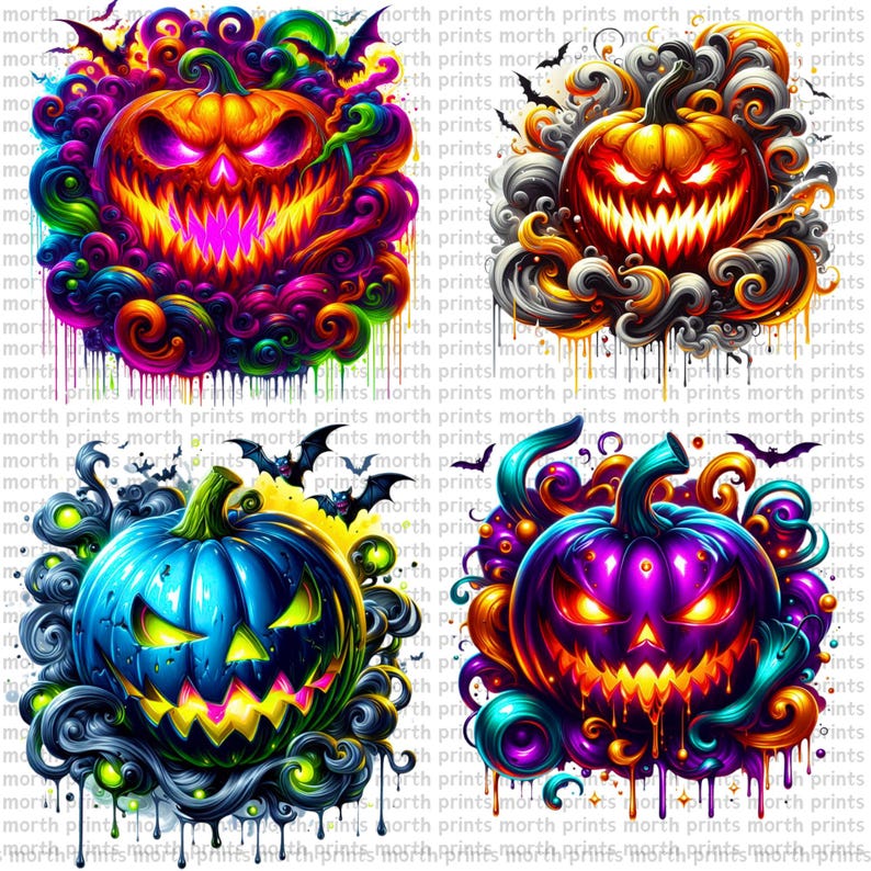 Horror Pumpkin Clipart PNG, Scary Jack-o’lantern Faces, 36 PNG, Spooky ...