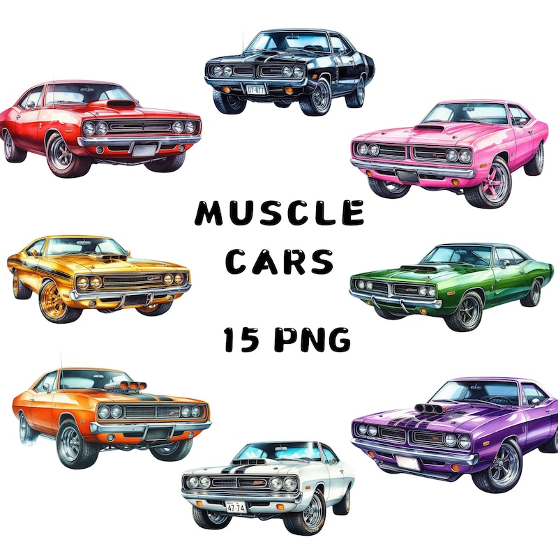 Muscle Car Print - Etsy