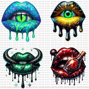 Halloween Lips Clipart PNG, Skull Lips, Spooky Streetwear T-shirt ...