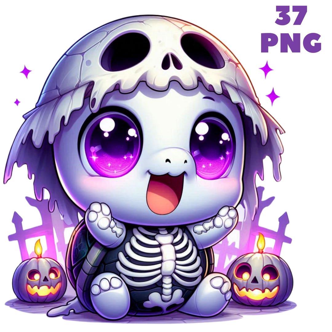 Halloween Turtle Clipart PNG, Spooky Cute Sea Turtles With Costumes, 37 ...