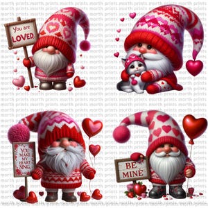 56 PNG Valentines Gnome Clipart , Valentines Day Clipart, Festive ...