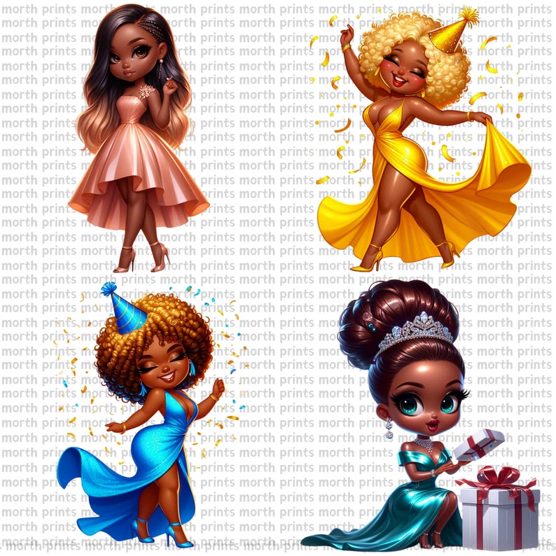 23 PNG Birthday Chibi Girls Clipart Cute Chibi Girl, Chibi Bundle ...