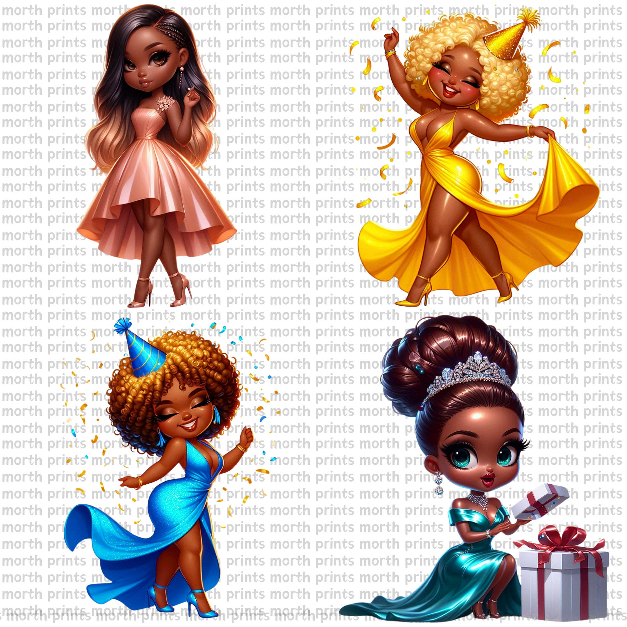 23 PNG Birthday Chibi Girls Clipart Cute Chibi Girl, Chibi Bundle ...