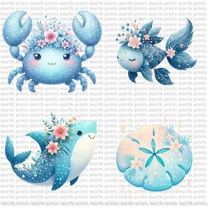 29 PNG Glittery Sea Life Clipart , Fish, Cute Sea Creatures Clipart ...