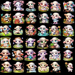 37 PNG Spring Lamb Clipart Cute Animals, Lamb Clipart, Animals Bundle ...