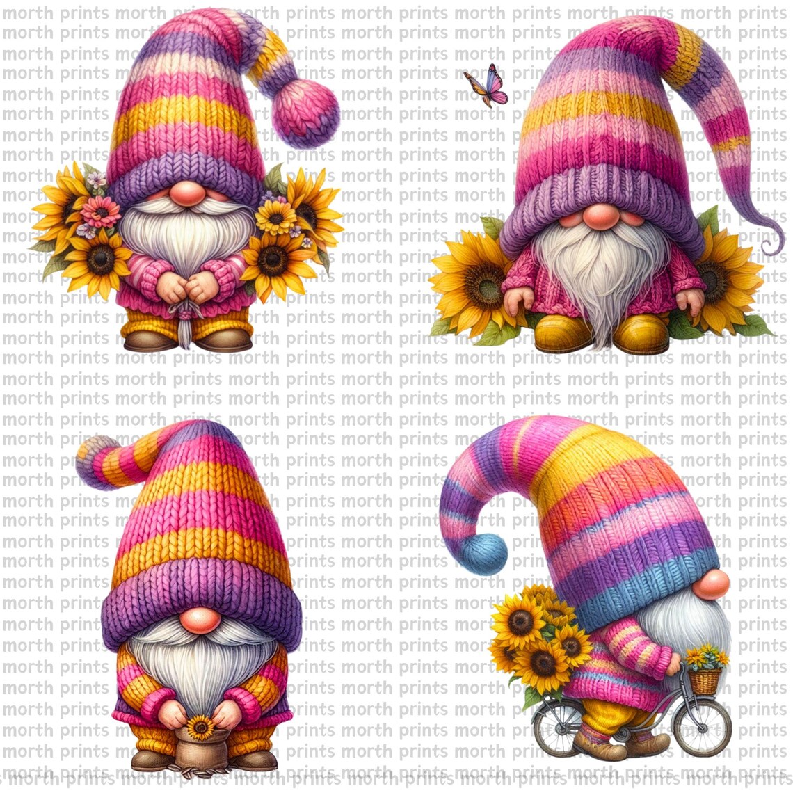 23 PNG Sunflower Gnome Clipart Garden Gnome Clipart, Gnome With Flowers ...
