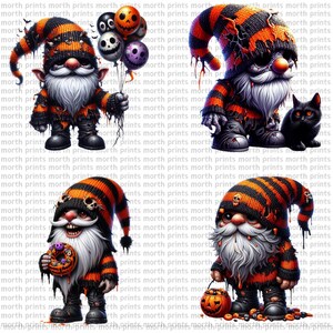 24 PNG Zombie Gnomes Clipart , Halloween Clipart, Spooky Halloween ...