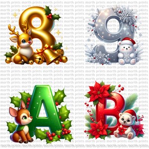 Christmas Alphabet Clipart PNG, Snowman Letters A–Z & Symbols, 39 PNG ...