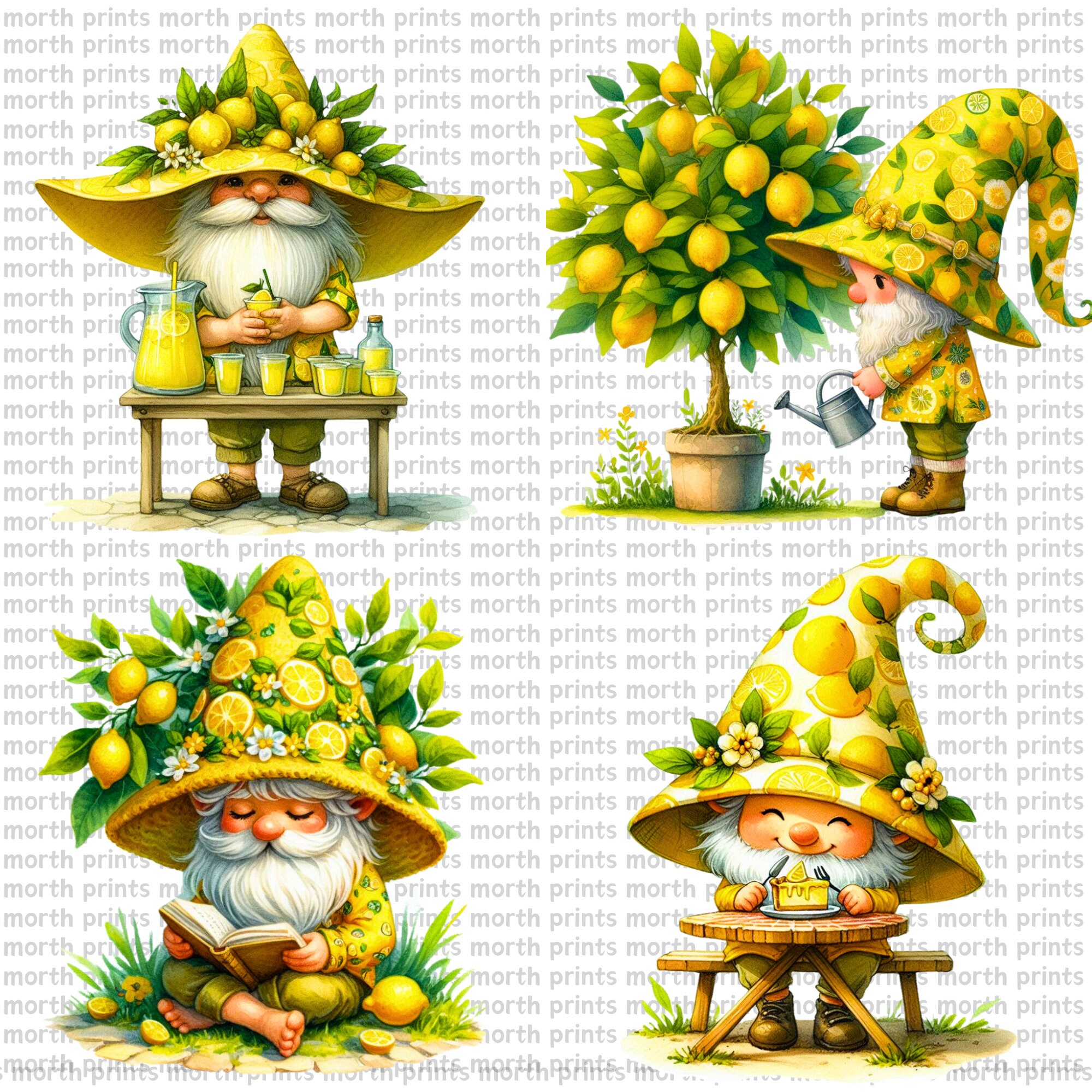 23 PNG Lemon Gnome Clipart ,cute Gnome,lemon Clipart, Spring Clipart ...