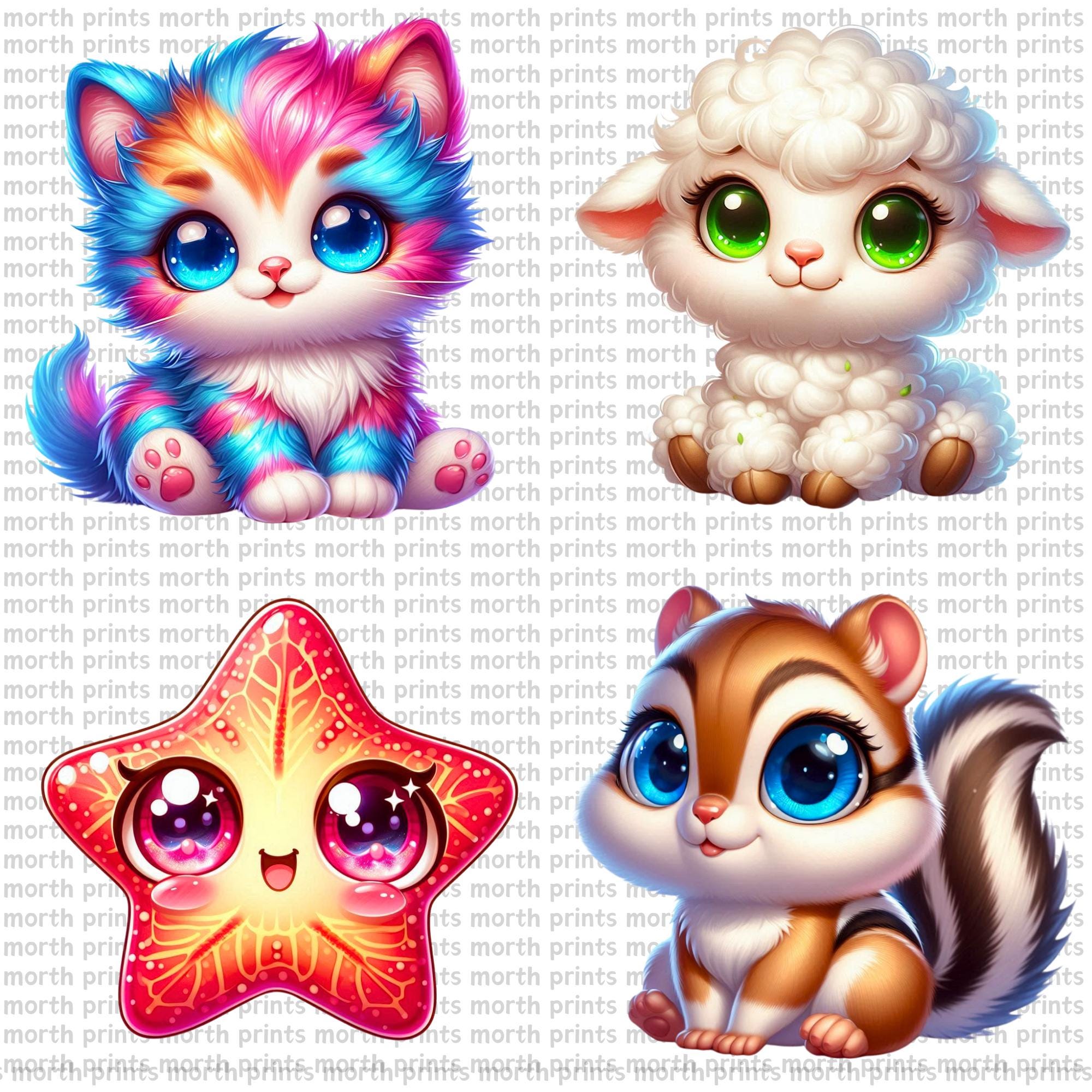 Cute Baby Animals Clipart PNG, Safari & Farm Nursery Set, 79 PNG Files ...