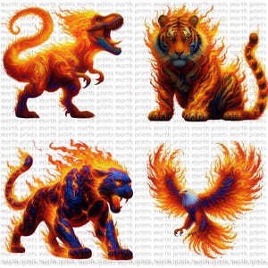 66 PNG Fiery Animals Clipart , Lion, Snake, Tiger, Fire Clipart ...