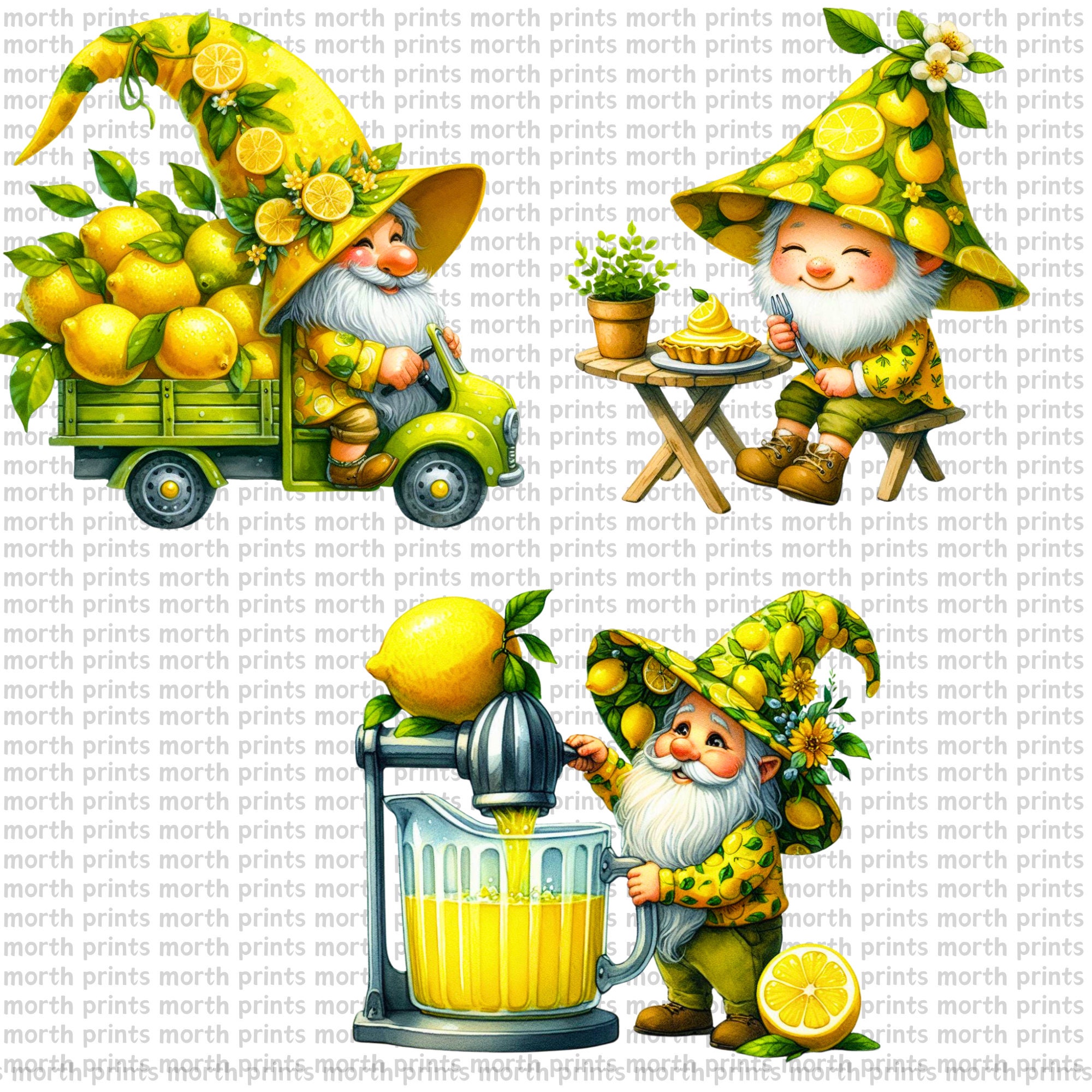 23 PNG Lemon Gnome Clipart ,cute Gnome,lemon Clipart, Spring Clipart ...