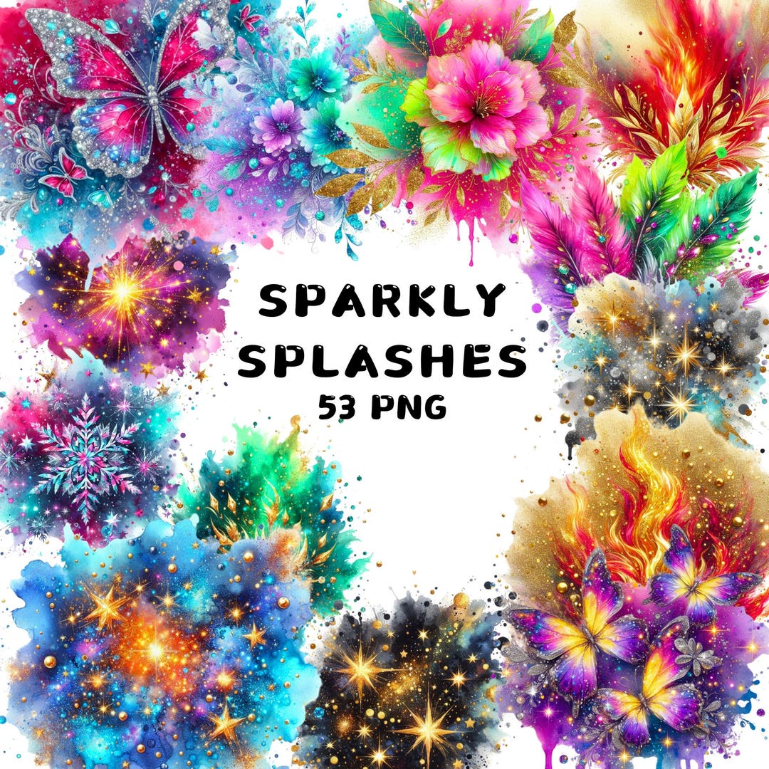 53 PNG Sparkly Splashes Clipart , Watercolor Splash , Watercolor ...