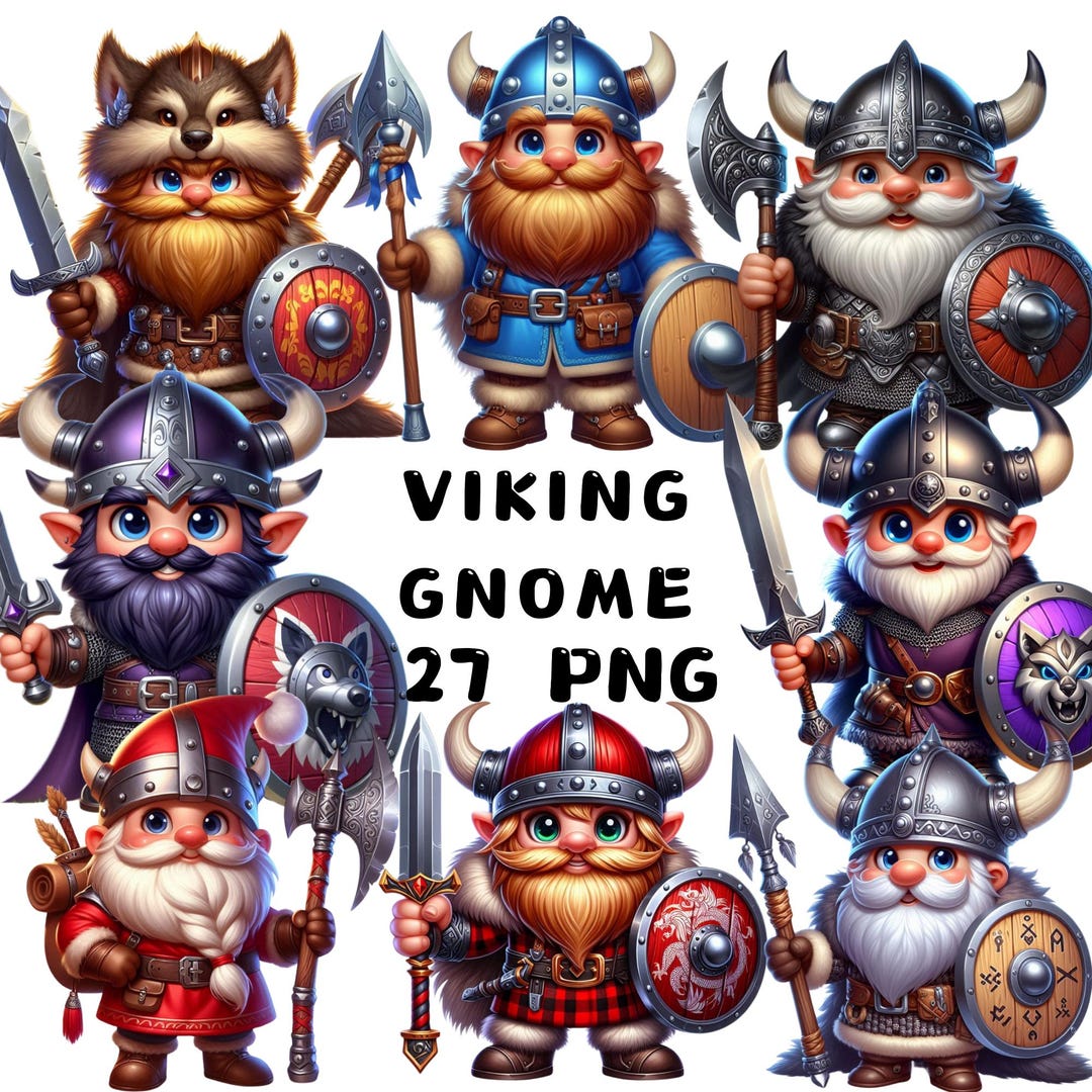 Wikinger Gnome Clipart, süße Wikinger Clipart, Wikinger Clipart ...
