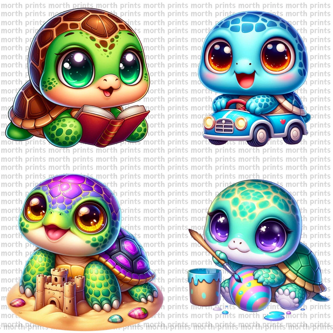 Cute Baby Turtle Clipart PNG, Nursery Sea Turtles, 38 PNG Files ...