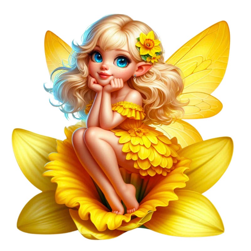 Wildflowers Fairy Clipart - Etsy