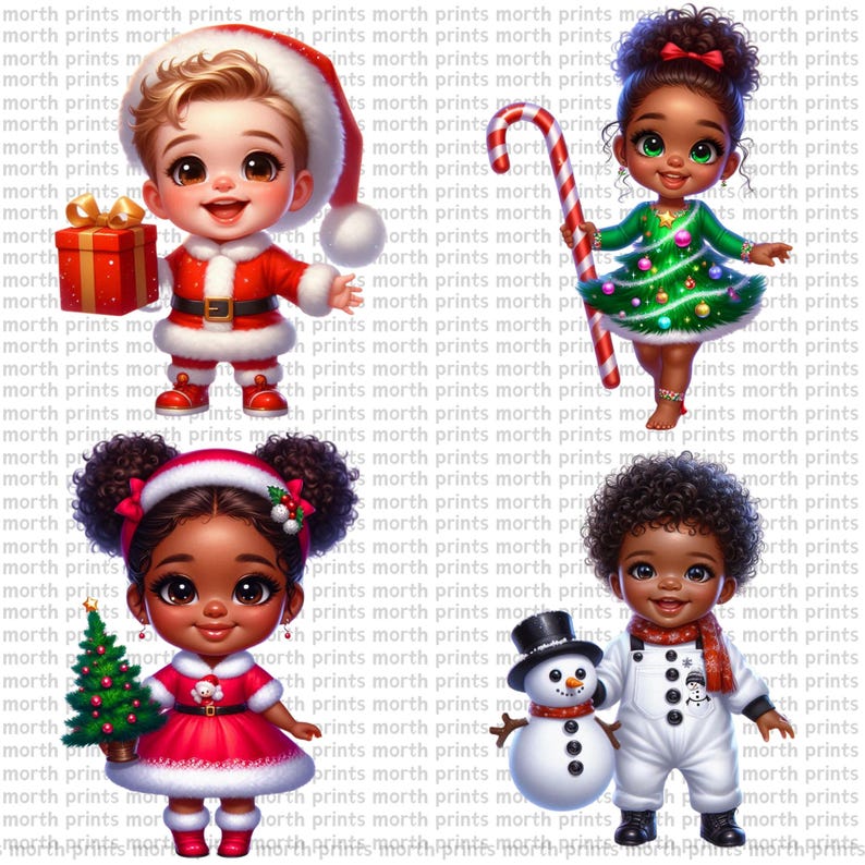 26 PNG Christmas Babies Clipart Painted Christmas Clipart Christmas ...