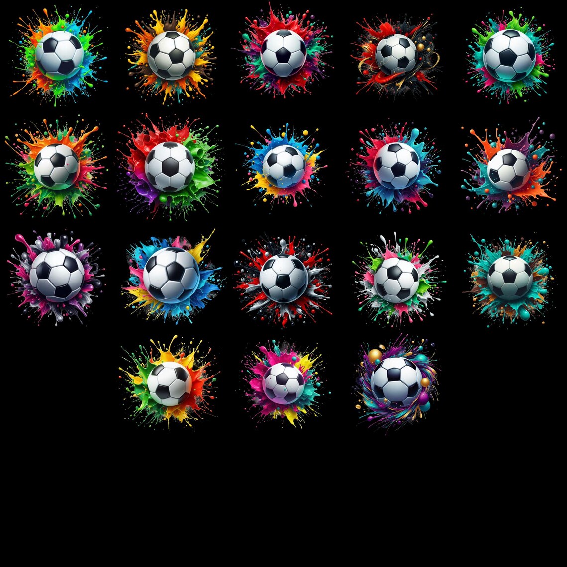 Watercolor Soccer Ball Clipart, Sports PNG Graphics, Football Party ...