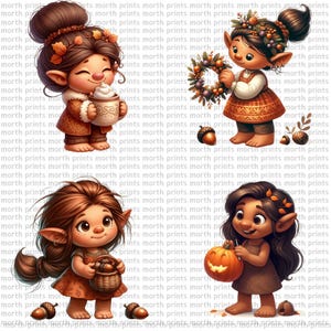 26 PNG Autumn Troll Clipart , Troll Clipart, Clipart Bundle, Cute Troll ...
