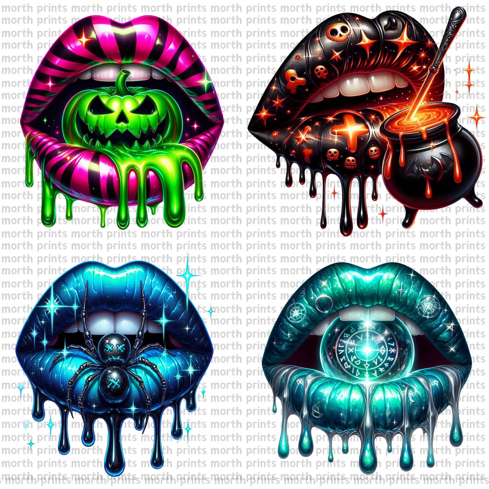 Halloween Lips Clipart PNG, Skull Lips, Spooky Streetwear T-shirt ...