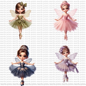 Ballerina Fairy Clipart PNG, Cute Fairy Dancers With Tutus, 18 PNG ...
