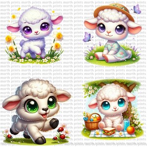 37 PNG Spring Lamb Clipart Cute Animals, Lamb Clipart, Animals Bundle ...