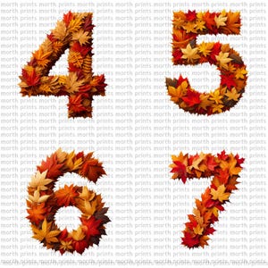 Autumn Leaves Alphabet Clipart PNG, Fall Foliage A–Z Letters ...