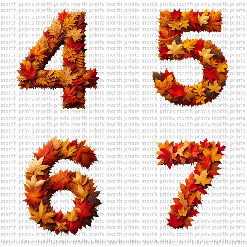 Autumn Leaves Alphabet Clipart PNG, Fall Foliage A–Z Letters ...
