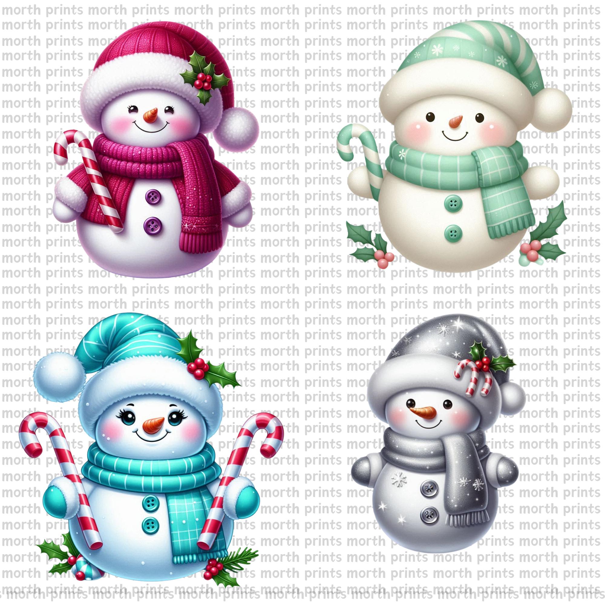Cute Snowman Clipart PNG, 20 PNG Files, Snowman Family & Winter ...