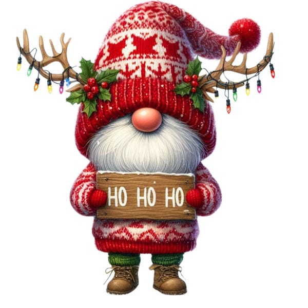 Christmas Gnome Clipart - Etsy