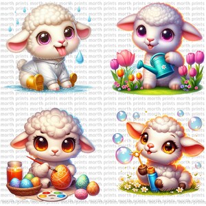 37 PNG Spring Lamb Clipart , Cute Animals, Lamb Clipart, Animals Bundle ...