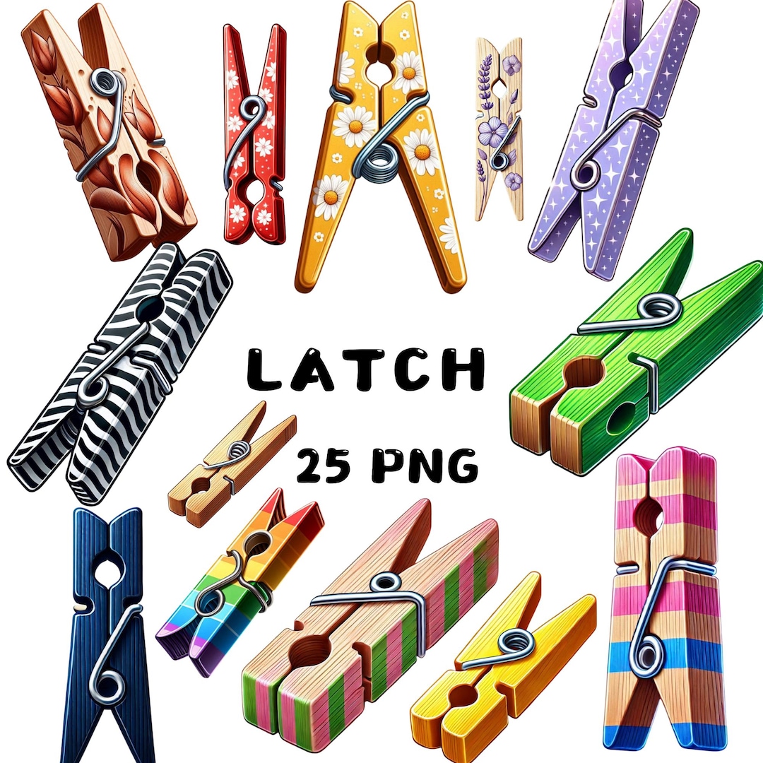 Clothespin Clipart PNG, Cute Laundry Pegs & Vintage Home Illustrations ...