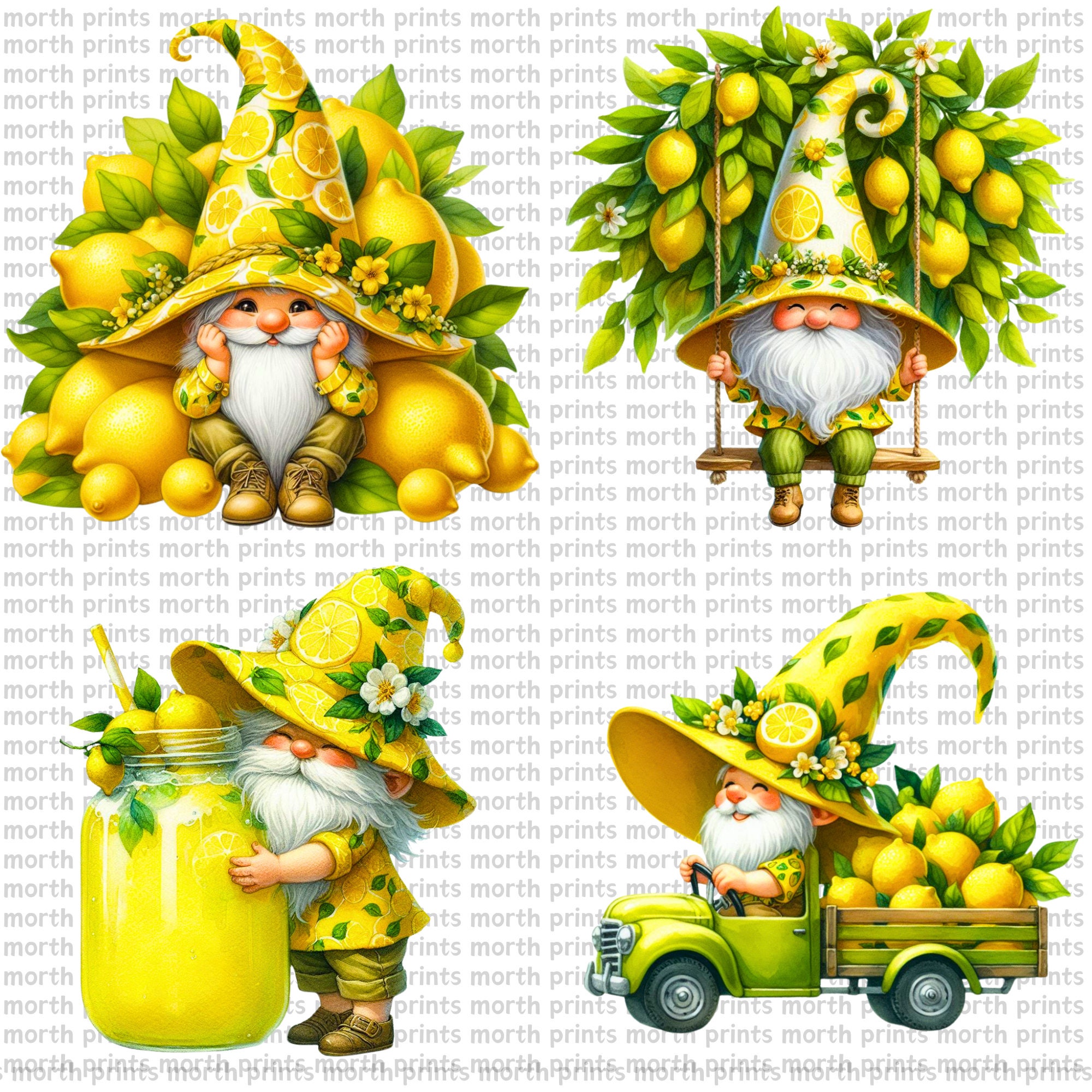 23 PNG Lemon Gnome Clipart ,cute Gnome,lemon Clipart, Spring Clipart ...