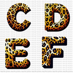 38 PNG Leopard Alphabet Clipart , Alphabet PNG, Letters Clipart ...