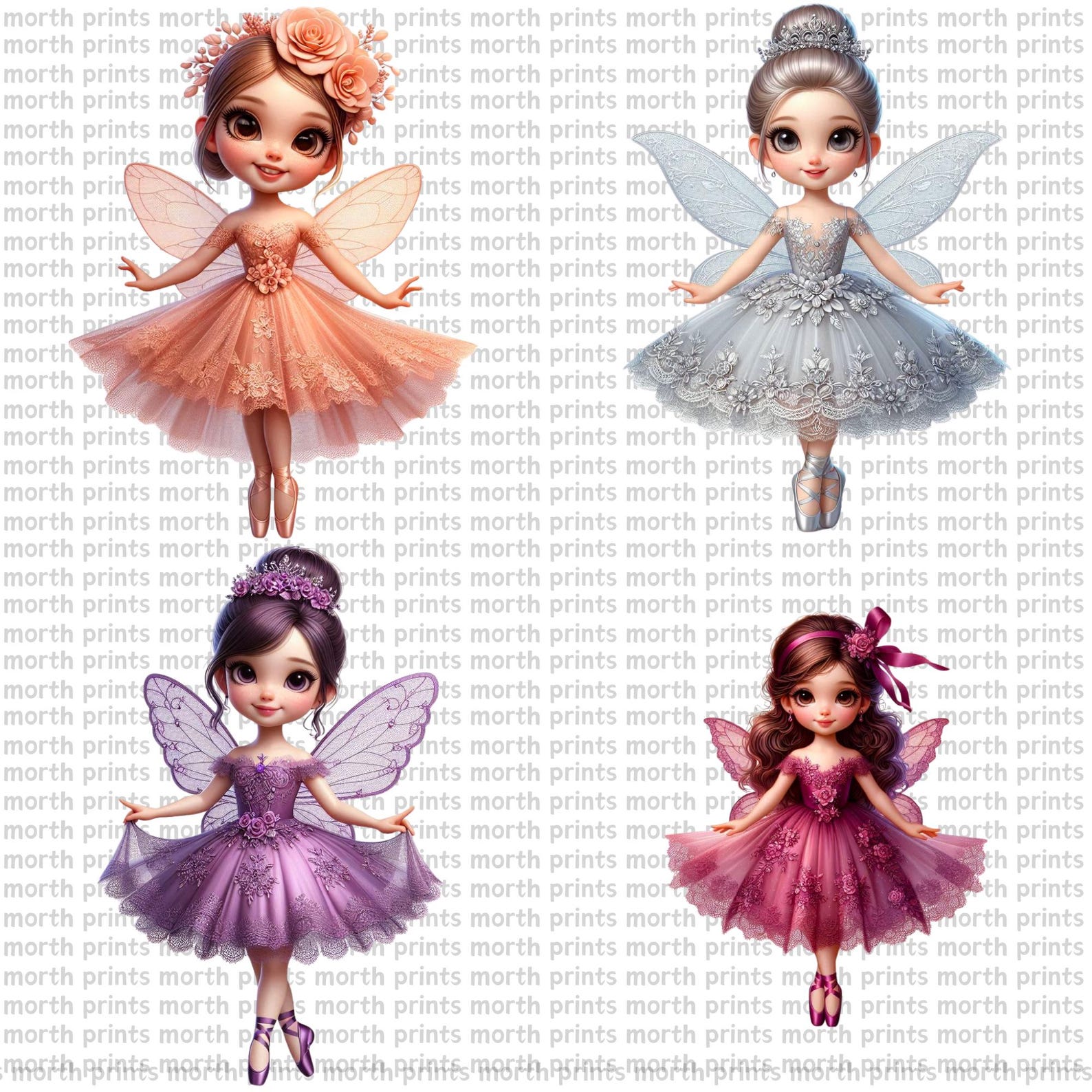 Ballerina Fairy Clipart PNG, Cute Fairy Dancers With Tutus, 18 PNG ...