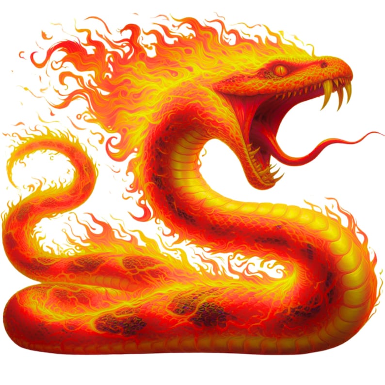 66 PNG Fiery Animals Clipart Lion, Snake, Tiger, Fire Clipart, Animals ...