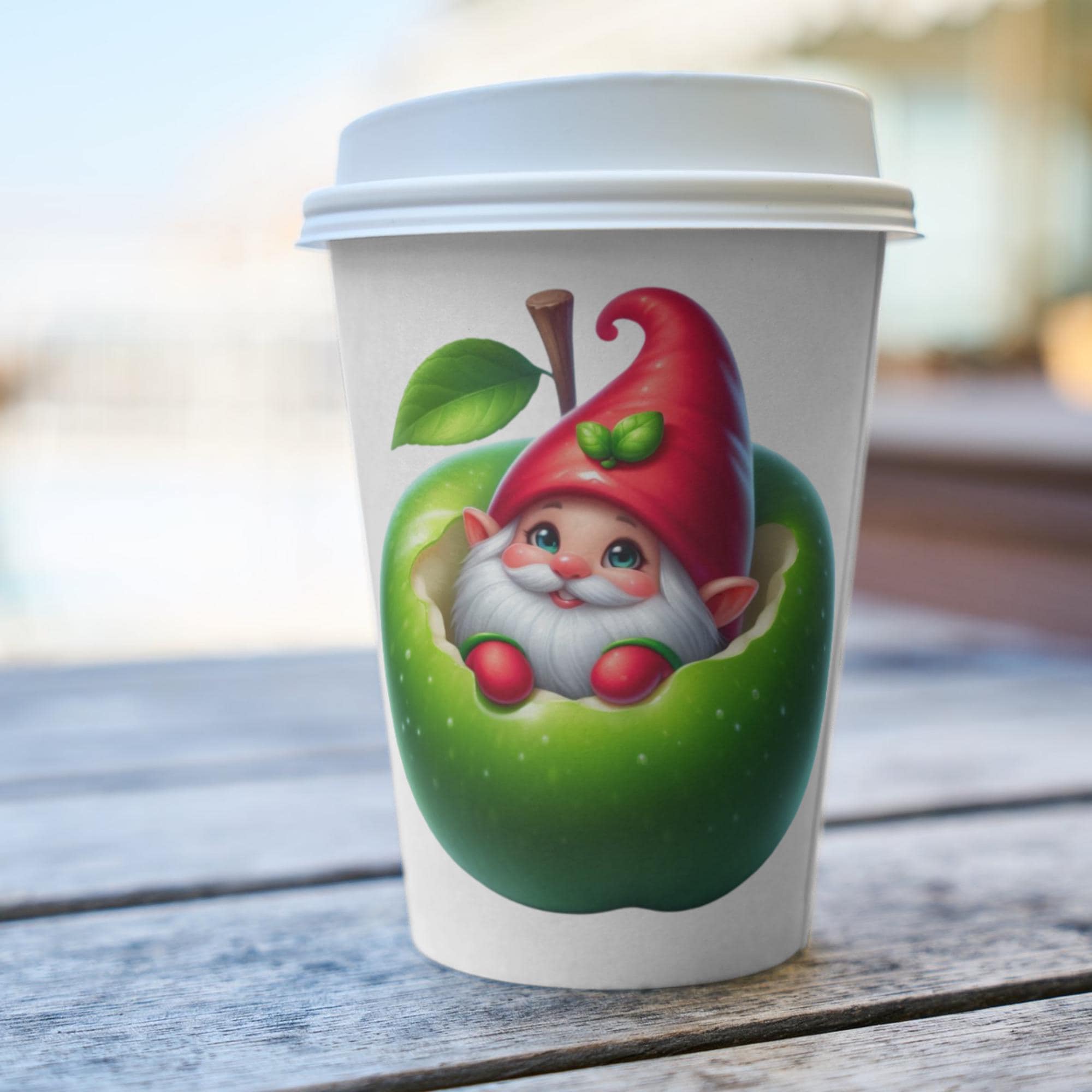 Apple Gnome Clipart PNG, Cute Fruit Gnome Illustrations for Summer and ...
