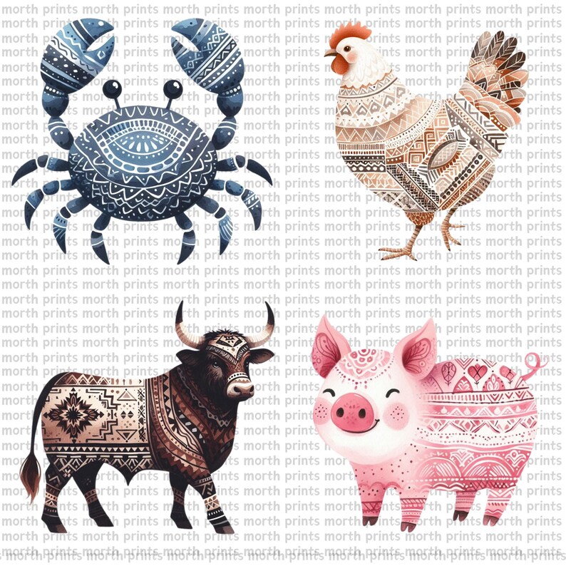 50 PNG Boho Animals Clipart Cute Animals, Safari Animals, Woodland ...