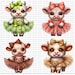 Ballerina Cow Clipart PNG, Cute Dancing Cows in Tutus, 26 PNG, Nursery ...