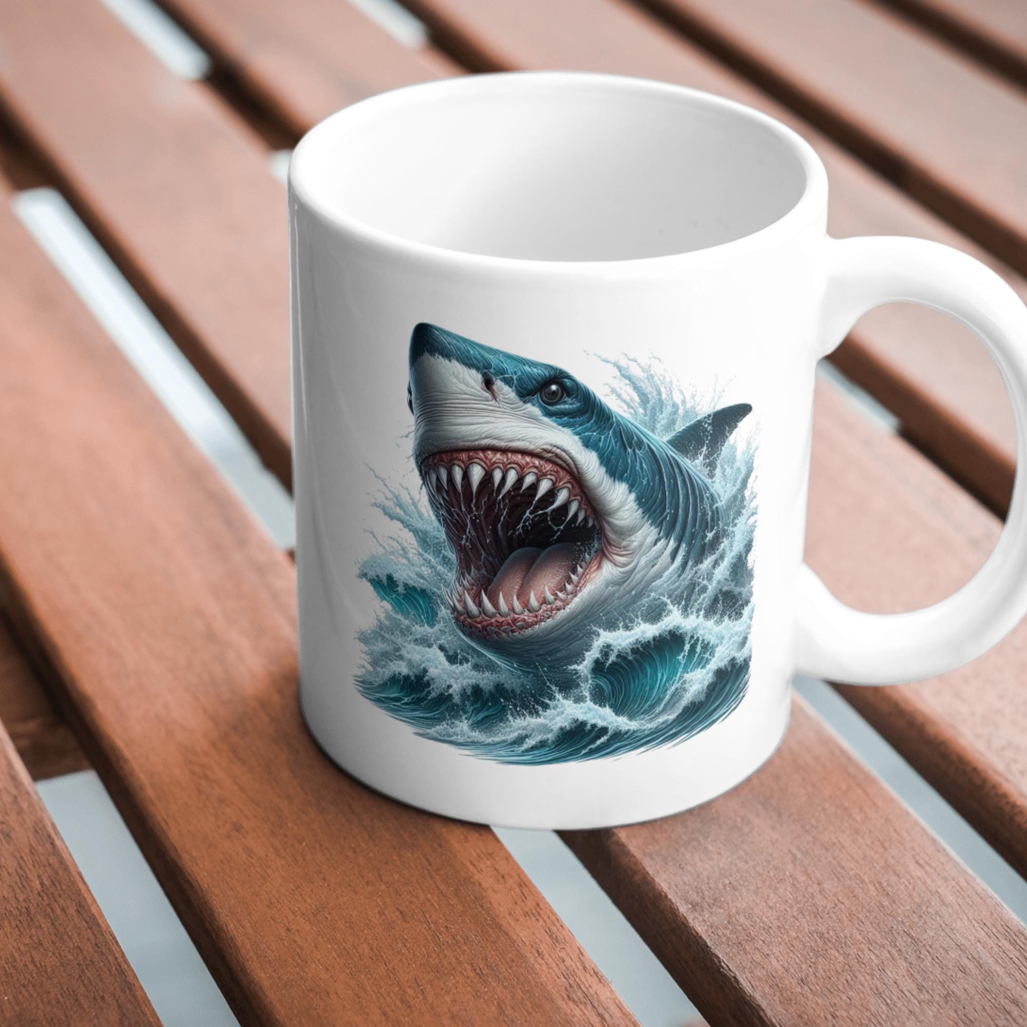 Shark Clipart, Fierce Ocean Predators, Marine Life Graphics, Undersea ...