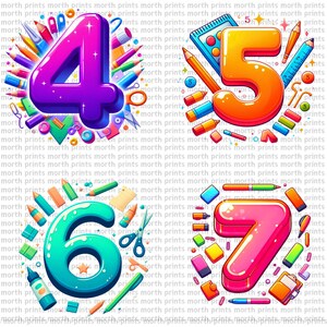 School Alphabet Clipart PNG, Back to School A–Z Letters, 40 PNG Files ...