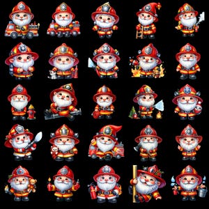 Firefighter Gnomes Clipart, Cute Gnomes, Fireman Gnome, Gnome, Gnome ...